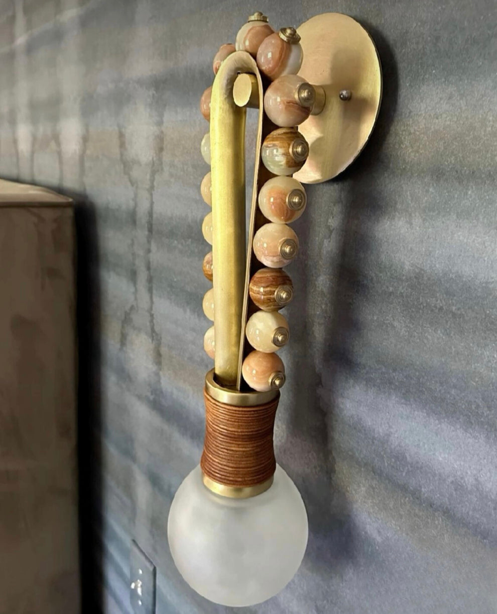 TALISMAN Loop Brass Wall Sconce – Customizable Modern Mid-Century Wall ...