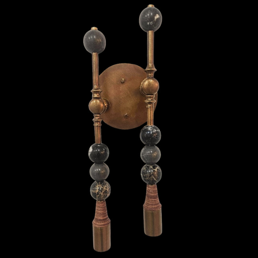 Double TALISMAN Wall Sconce - Wall Sconce Light - Modern gold Wall sco – GlassBlownStudio