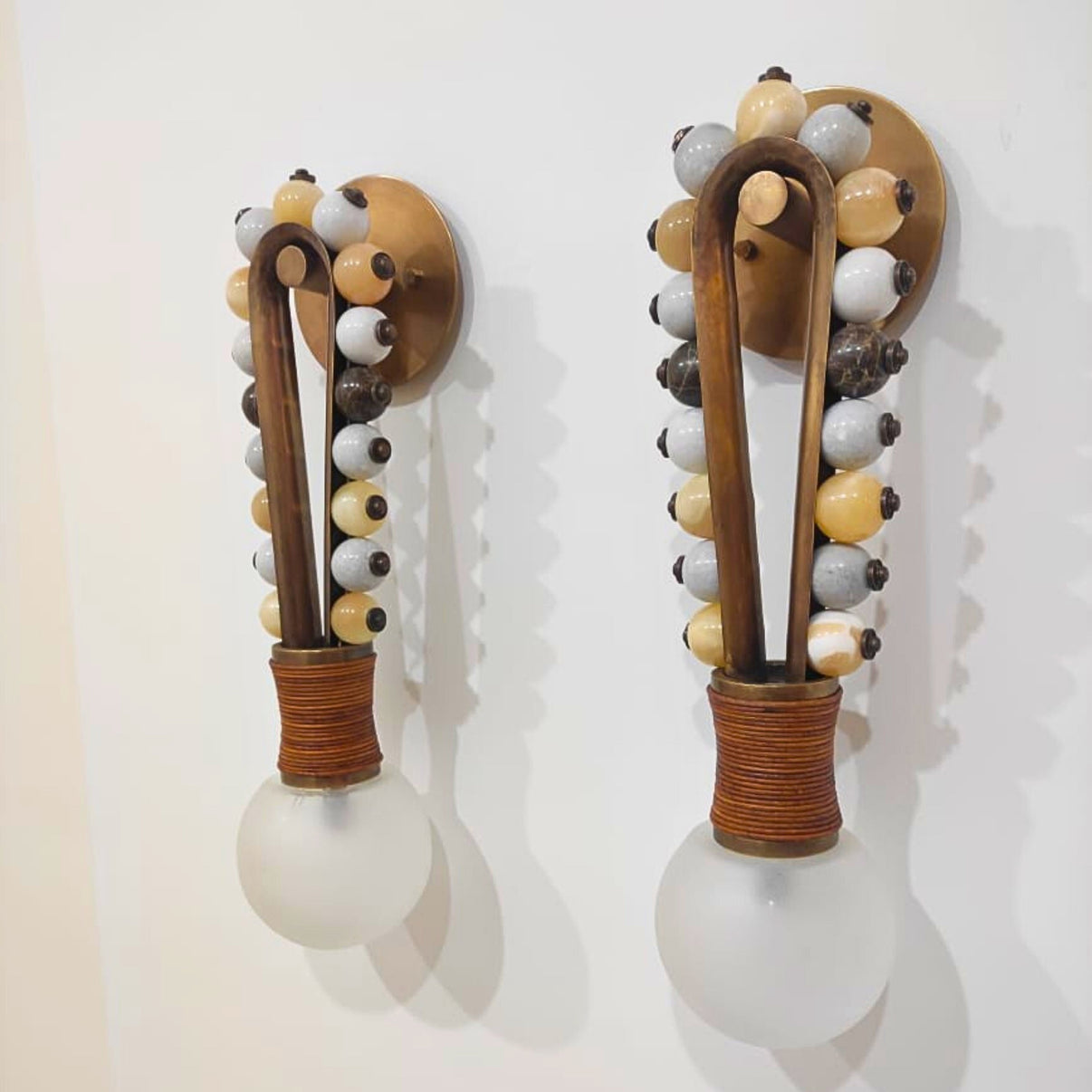 TALISMAN Loop Brass Wall Sconce – Customizable Modern Mid-Century Wall ...